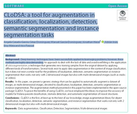 [ Archieved Post ] Clodsa A Tool For Augmentation In Classification