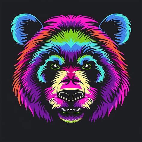 Vibrant Panda Portrait Premium Ai Generated Image