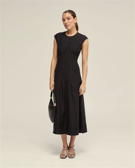 Clementine Pin Tuck Dress Oxford Shop