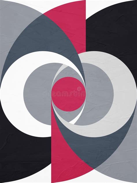 Abstract Art Of Textured And Colorful Geometric And Minimalist Shapes