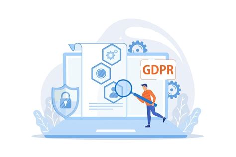 premium vector gdpr and cyber security database general data