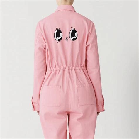 Lazy Oaf Womens Pink Jumpsuit Depop