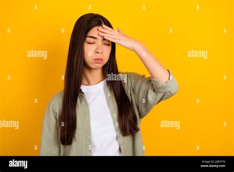 Photo Of Stressed Young Business Lady Office Worker Feel Tired After