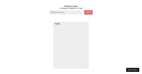 React Pokemon Test Codesandbox