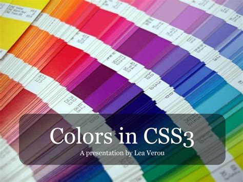 Colors In Css3 Ppt