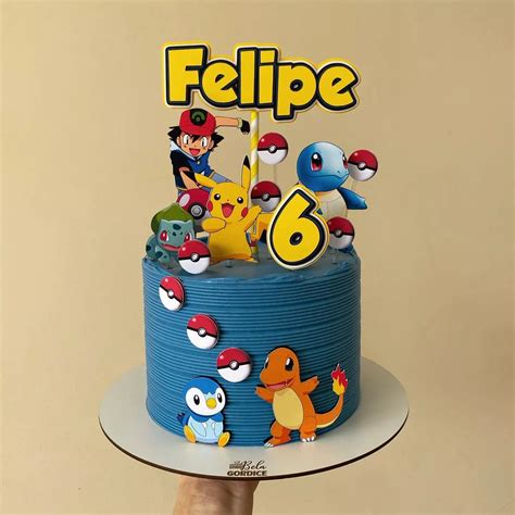 Bolo Pokémon Tutoriais E 100 Modelos Para Se Encantar Bolo De