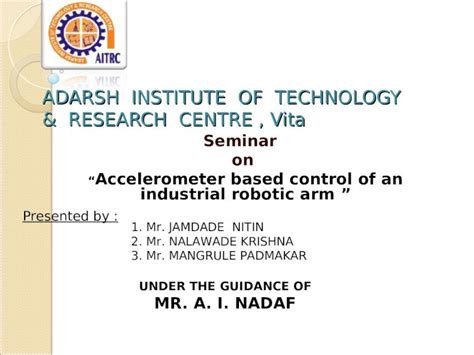 Ppt Accelerometer Based Gesture Controlled Robotic Arm Dokumentips