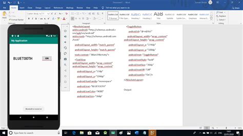 Write A Program To Create A Toggle Button To Display The ON OFF Bluetooth On The Display Screen