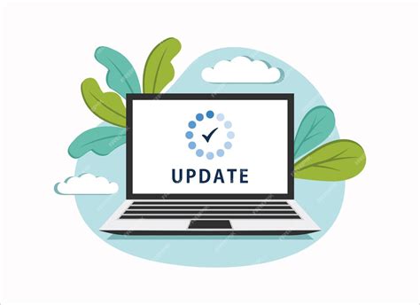 Premium Vector System Software Update And Upgrade Concept Loading Process In Laptop Screen
