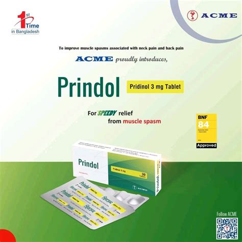 The Acme Laboratories Ltd On Linkedin Speedy Relief From Muscle Spasm Acme Prindol