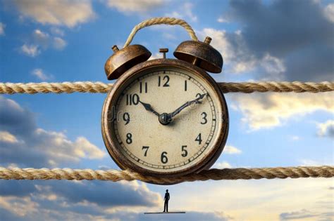 Surreal Concept Of Time And Uncertainty Stock Illustration