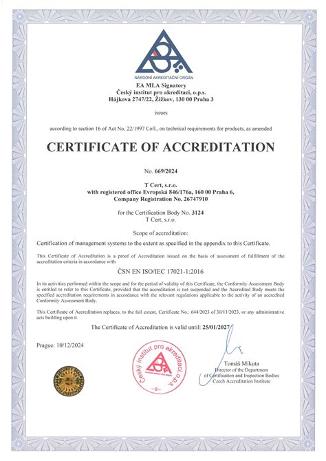 T Cert Certification Body