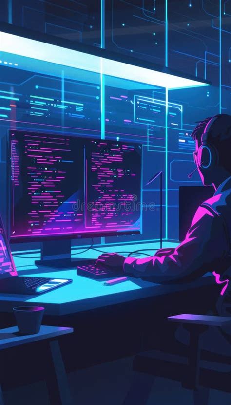 Futuristic Fintech App Development And Testing In Minimalist Desk Setup