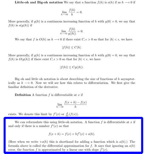 little o notation