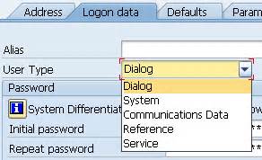 TIME SAP SECURITY User Types