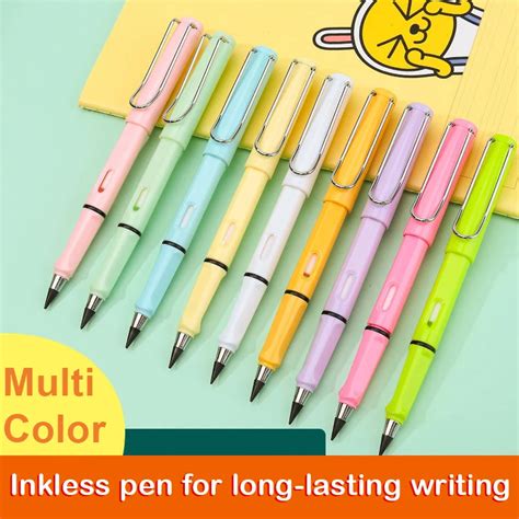 잉크 없음 영원한 연필 무제한 쓰기 잉크없는 펜 오래 지속되는 아트 스케치 페인팅 도구 어린이 참신한 선물 내구성 친환경 Aliexpress
