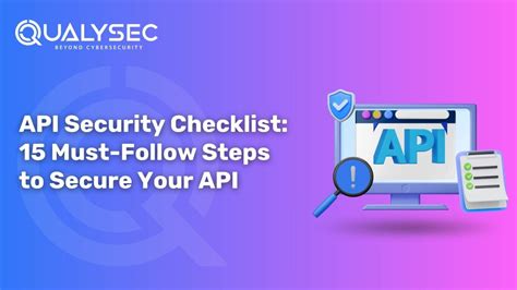api security checklist must follow steps to secure your api