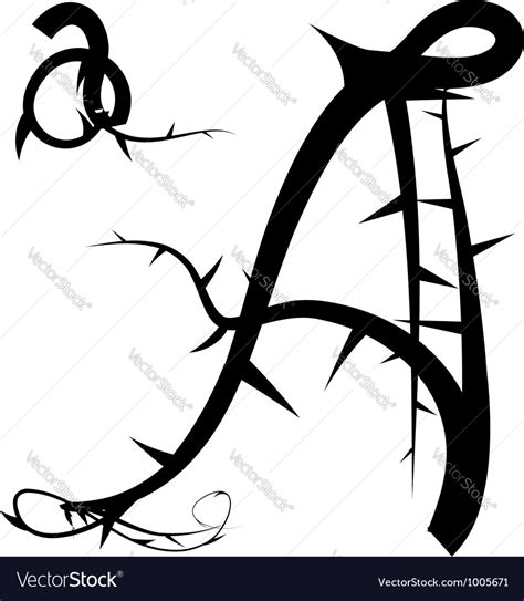 Spiky Alphabet Lowercase Letters Royalty Free Vector Image