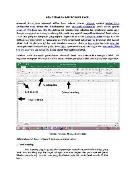 Pengenalan Microsoft Excel Pdf