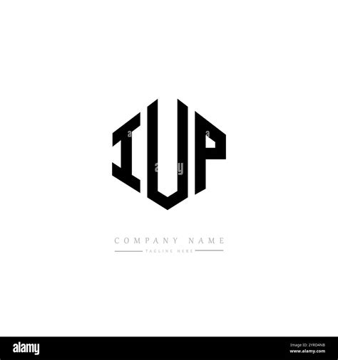 Iup Letter Logo Design With Polygon Shape Iup Polygon And Cube Shape