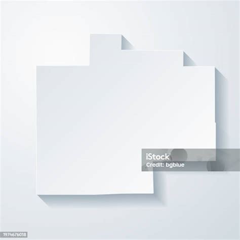 미시간주 새기노 카운티 빈 배경에 종이 자르기 효과가 있는 지도 0명에 대한 스톡 벡터 아트 및 기타 이미지 0명 3차원 형태 공란 Istock