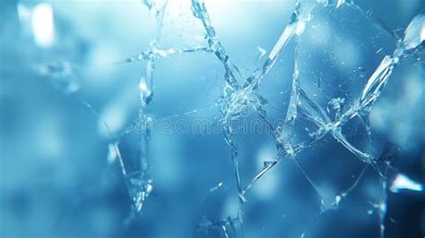 Shattered Glass With Cracks And Reflective Shards Stock Illustration