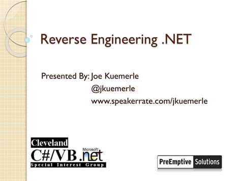 Ppt Reverse Engineering Net Powerpoint Presentation Free Download