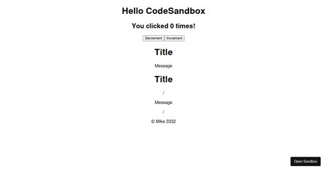 react hooks counter demo codesandbox