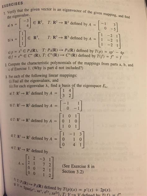 Solved EXERCISES Verify That The Given Vector Is An Chegg