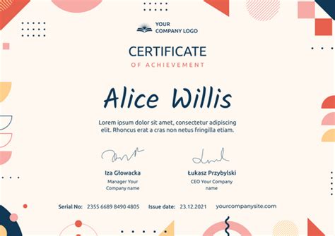 Create Certificate Template