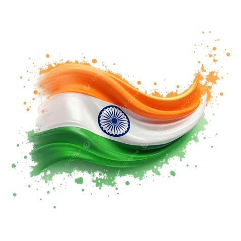 Indian Tricolor Flag Waving With Vibrant Colors Symbolizing National