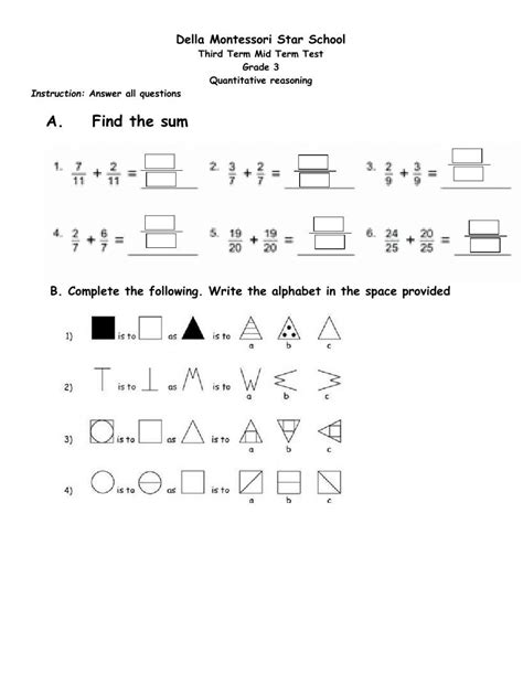 Grade 3 Quantit Free Interactive Worksheets 5943298