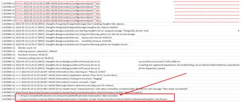 masstransit sqs startup amazonsimplenotificationserviceexception
