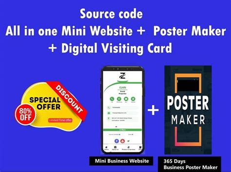 Advanced Digital Business Card Poster Maker Sass Script Abc