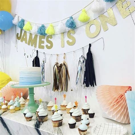 Birthday Party Cake And Cupcakes Celebration