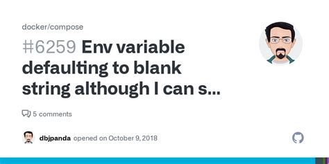 env variable defaulting to blank string although i can see those