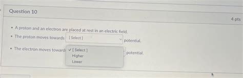 Solved A Proton And An Electron Are Placed At Rest In An Chegg Com