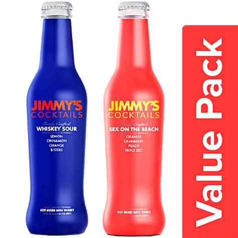 Buy Jimmys Cocktails Non Alcoholic Beverage Whiskey Sour Mixer 250ml Sex On The Beach Mixer