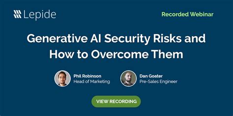 Webinar Generative Ai Security Risks And How To Overcome Them
