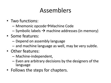Ppt Assemblers Powerpoint Presentation Free Download Id 613871