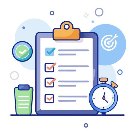 Premium Vector A Diagram Of A Document With A Clock And A Clock On It