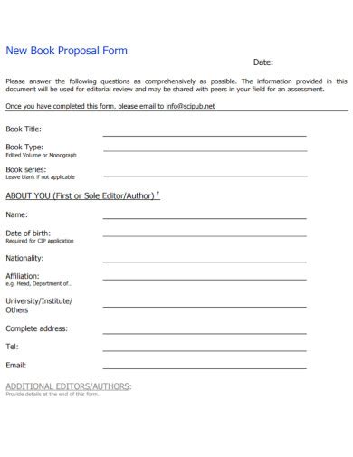 11 Book Proposal Examples To Download