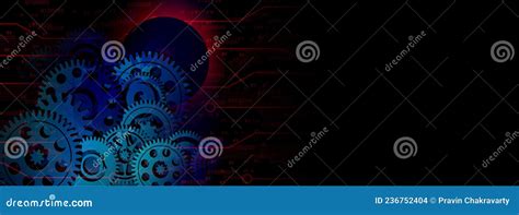 Cogs Big Data Binary Code Circuit Background Flowing Number One And Zero Text In Binary Code