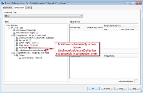 autocad civil 3d tip mark point subassembly and assembly construction