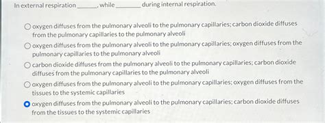 solved in external respiration ﻿whileduring internal