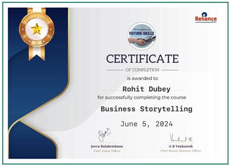 Rohit Dubey On Linkedin Successfully Completed Business Storytelling Course Thank You So Much