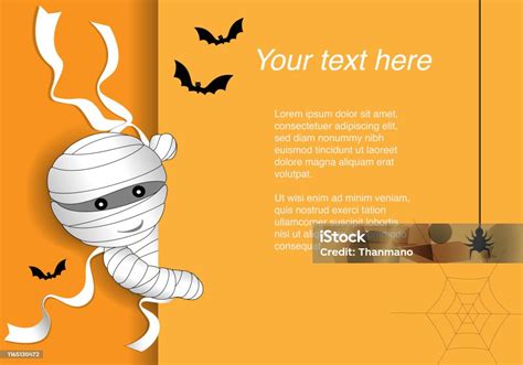 미라 박쥐와 거미 인사말 카드의 종이 예술 해피 할로윈 축하 개념 평면 및 디지털 공예 스타일 벡터 일러스트 레이션 10월에