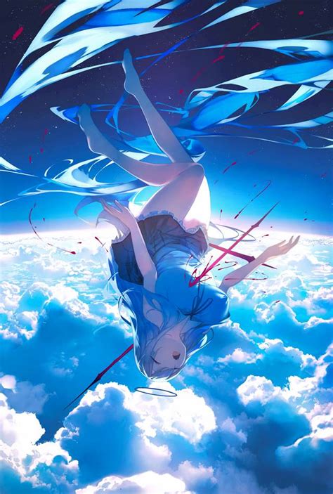 女孩子 Angel 蓝天 Willustration Pixivdaily