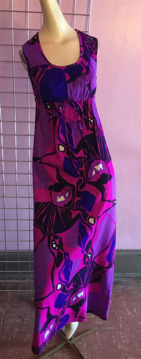 Purple Hawaiian Maxi Dress Gem