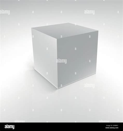 White Cube With Reflections And Shadows Vector Illustration Stock Vector Image Art Alamy